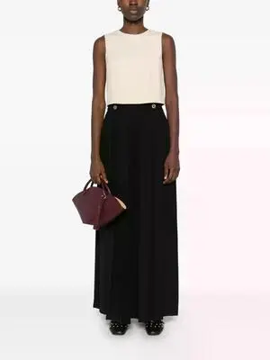 TWINSET Pleated Crepe Trousers