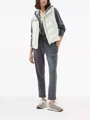 Brunello Cucinelli Zipped Long-sleeve Hoodie - Grey