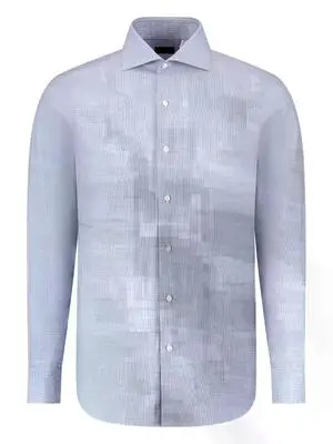 FINAMORE 1925 Katoen Check-patterned Button-up Shirt