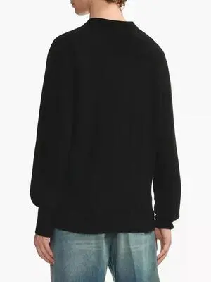 Random Identities Belted Merino Wool-blend Sweater