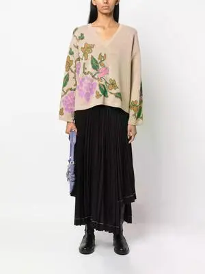 TWINSET Floral Intarsia-knit Jumper