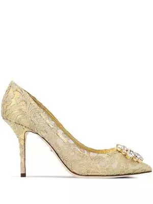 Dolce & Gabbana Gold Tone Pumps