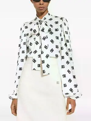 Dolce & Gabbana Logo-print Shirt With Scarf