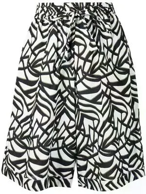 BAMBAH Geometric-print Bermuda Shorts - White