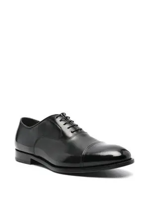 DOUCAL'S Leather Oxford Shoes - Black