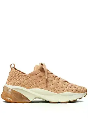 Tory Burch Woven Lace-up Sneakers - Brown