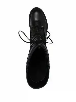 Bally Quilted Front Lace-up Leather Boots