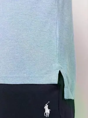 Polo Ralph Lauren Embroidered-logo Cotton Piqué Polo Shirt - Blue