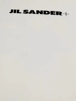 JIL SANDER Long Sleeve Cropped Top - White