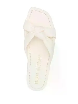 STUART WEITZMAN Flat-sole Leather Mules