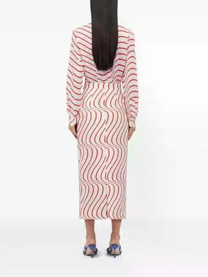 MSGM Printed Calf-length Pencil Skirt