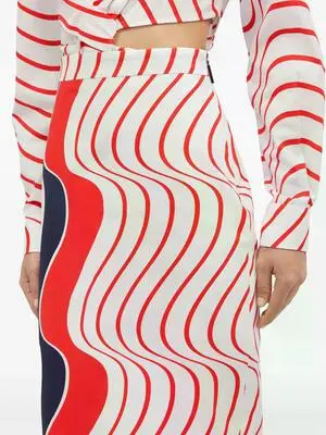 MSGM Printed Calf-length Pencil Skirt