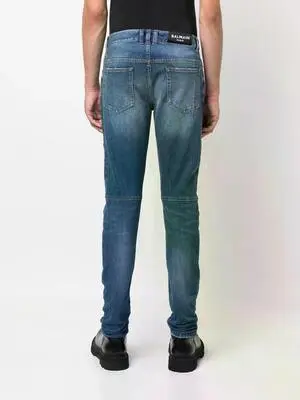 Balmain Ribbed-detail Skinny Jeans