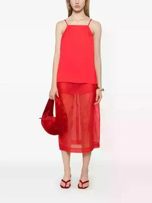 TWINSET Square Neck Tank Top - Red
