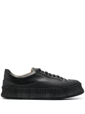 JIL SANDER Lace-up Leather Platform Sneakers