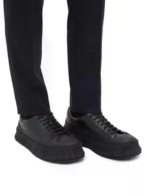 JIL SANDER Lace-up Leather Platform Sneakers