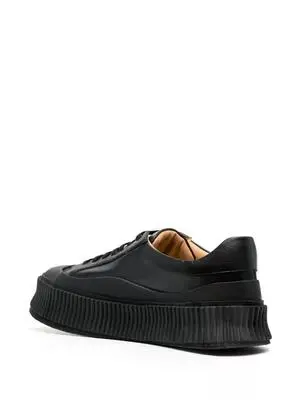 JIL SANDER Lace-up Leather Platform Sneakers