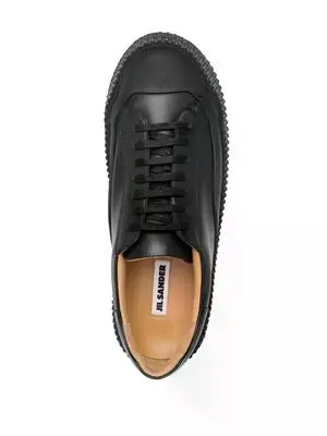 JIL SANDER Lace-up Leather Platform Sneakers