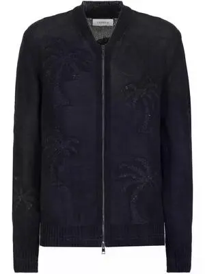 LANEUS Palm Tree Embroidered Jacket