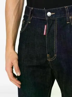 Dsquared2 Slim-leg Jeans With Logo Patch - Blue