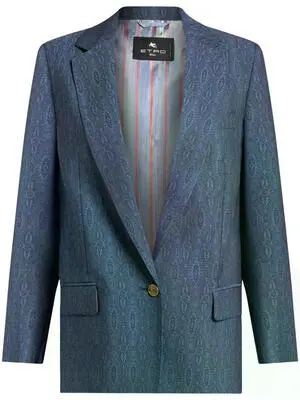 Etro Wool Blazer - Blue