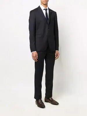 Tagliatore Fitted Single-breasted Suit - Blue