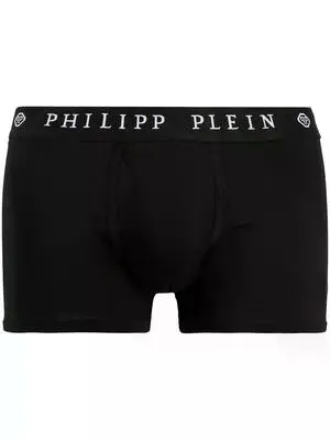 Philipp Plein Logo Embroidered Boxers - Black