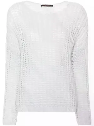 Incentive! Cashmere Open-knit Cashmere Jumper - Blue