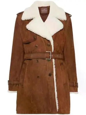 Ermanno Scervino Double-breasted Shearling Coat