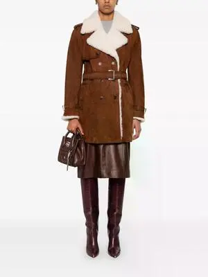 Ermanno Scervino Double-breasted Shearling Coat