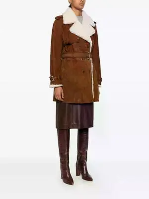 Ermanno Scervino Double-breasted Shearling Coat