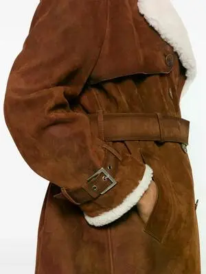 Ermanno Scervino Double-breasted Shearling Coat