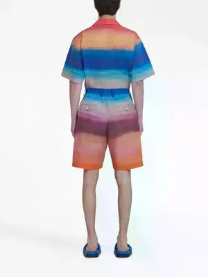 Marni Printed Pleated Cotton Shorts