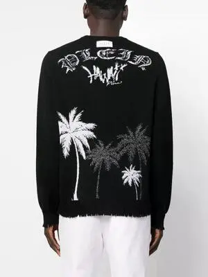 Philipp Plein Hawaii Jacquard Wool Pullover
