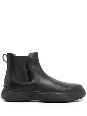 TOD'S Logo-debossed Leather Boots