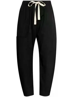 LEE MATHEWS Cropped Drawstring Cotton Trousers