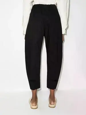 LEE MATHEWS Cropped Drawstring Cotton Trousers