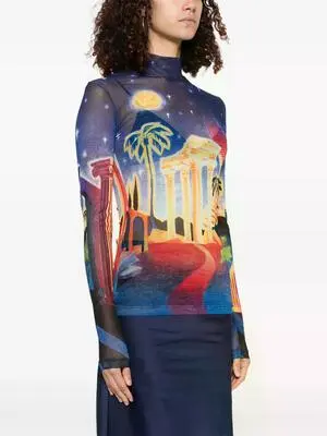 Casablanca Printed Mesh T-shirt