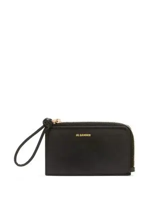 JIL SANDER Logo-lettering Leather Wallet - Black