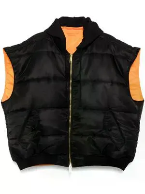 Vetements Hooded Logo Bomber Vest