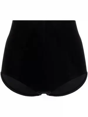 Alchemy Fashions X Lia Aram High-waisted Velvet Briefs - Black