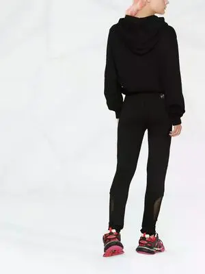 Philipp Plein Sheer-panel Ribbed Stretch Leggings