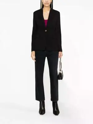 Pinko Single-breasted Button Blazer - Black