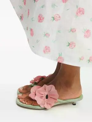 Sleeper Atlanta Rose-print Linen Dress