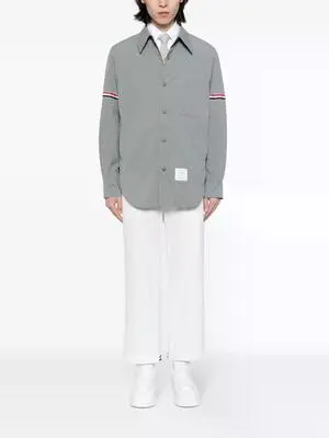 Thom Browne Rwb Armband Piqué Shirt Jacket