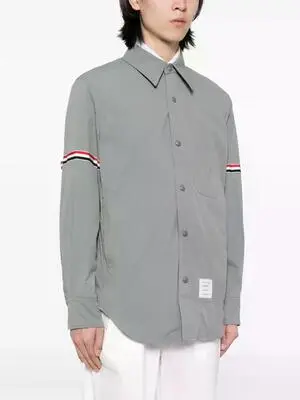 Thom Browne Rwb Armband Piqué Shirt Jacket