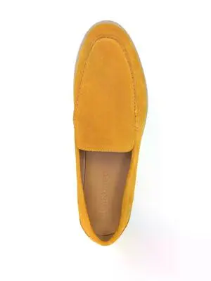 SCAROSSO Suede Slip-on Loafers - Yellow