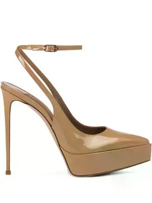 LE SILLA Uma Platform Slingback Pumps - Neutrals