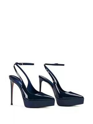LE SILLA Uma Platform Pumps - Blue