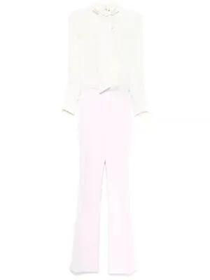 Elisabetta Franchi Georgette Jumpsuit - Neutrals